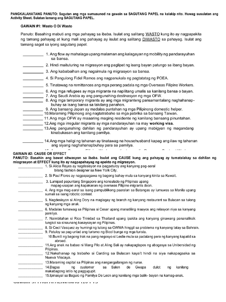 Grade 10 - Summative Test | PDF