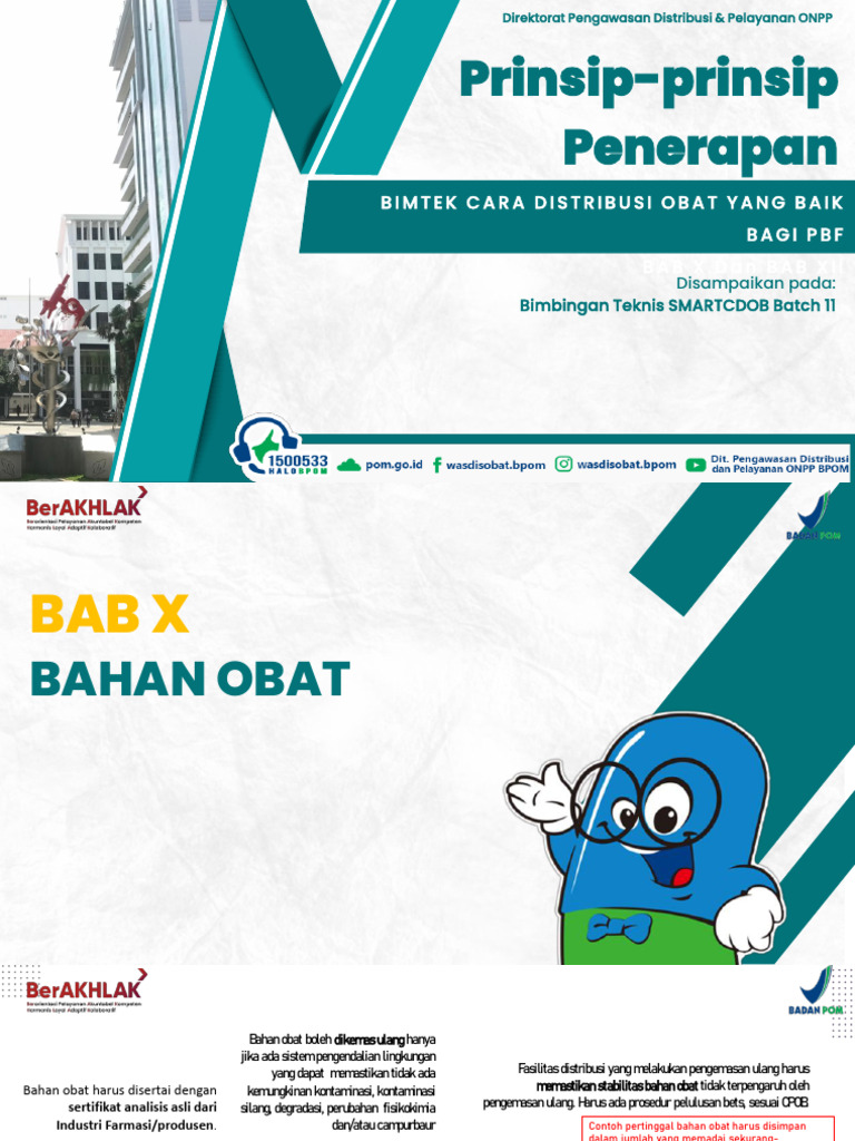 Panduan CDOB untuk PBF: Bahan Obat & NPP | PDF