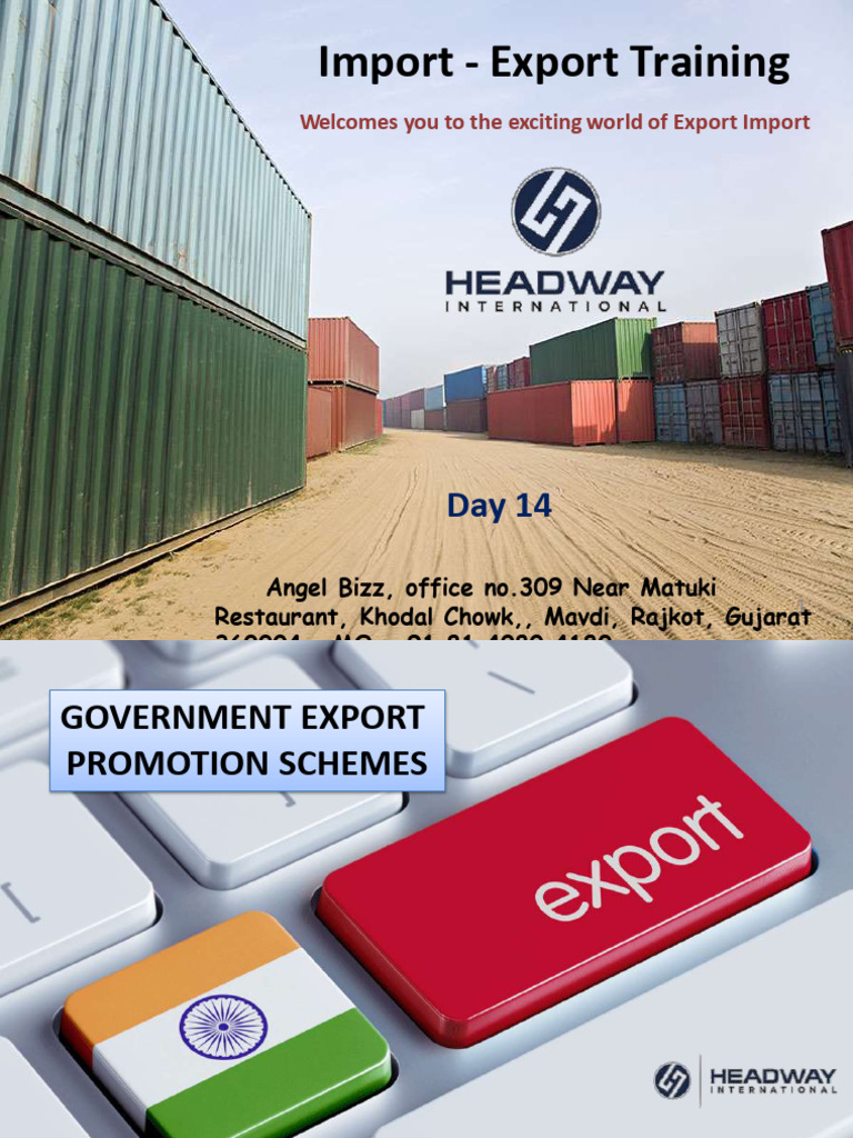 14 - Government Promotion Schemes DAY 14 | PDF | Tax Refund | Trade