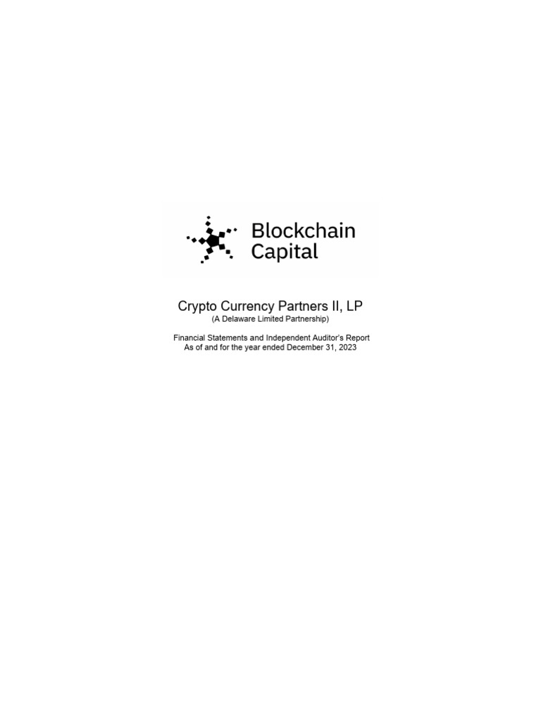 Crypto Currency Partners II Financials 2023 | PDF | Fair Value | Audit