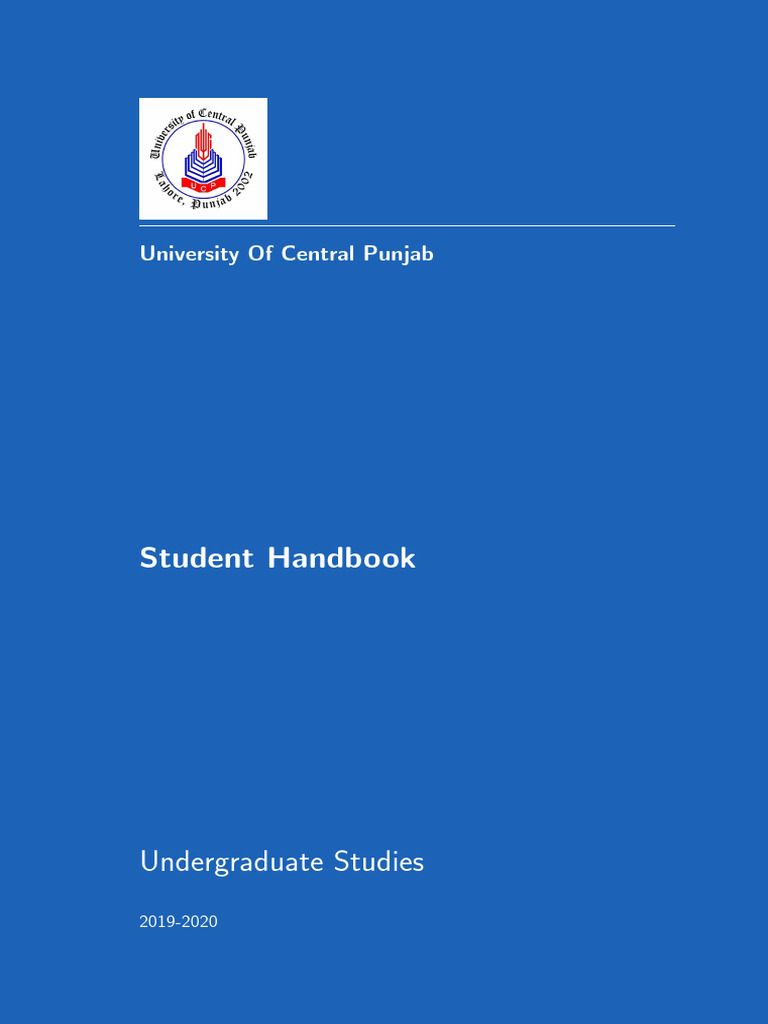 UCP Undergraduate Student Handbook 2019-20 | PDF | Lecture | Learning