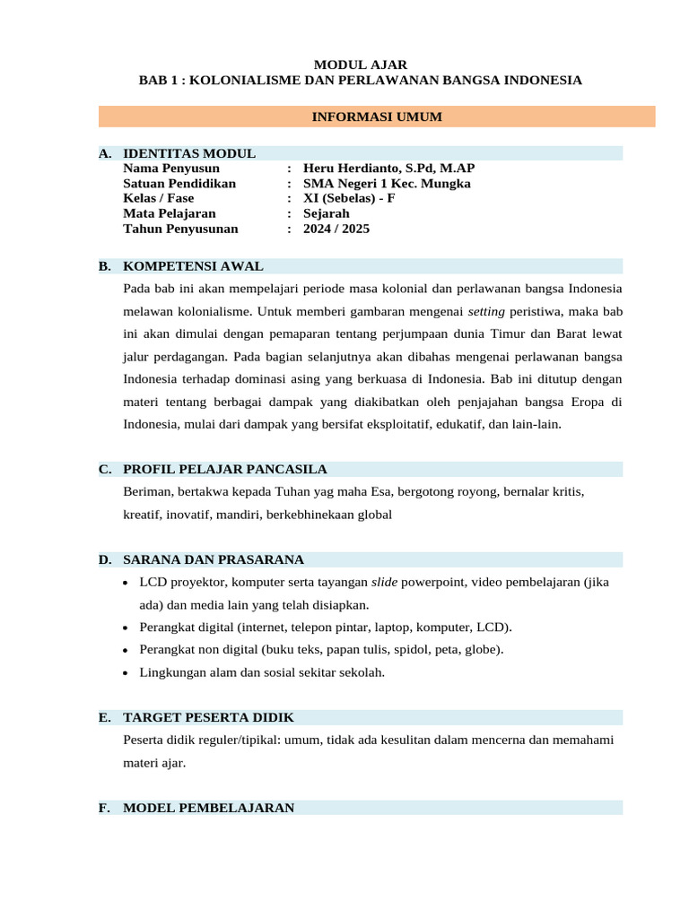Modul Ajar Kelas 11 | PDF | Kajian Bahasa Asing