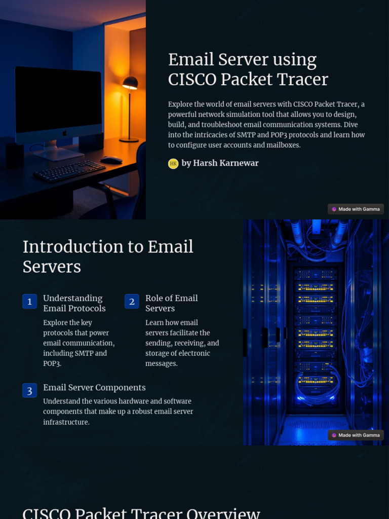 Configuring Email Server in Cisco Packet Tracer | PDF | Computer ...