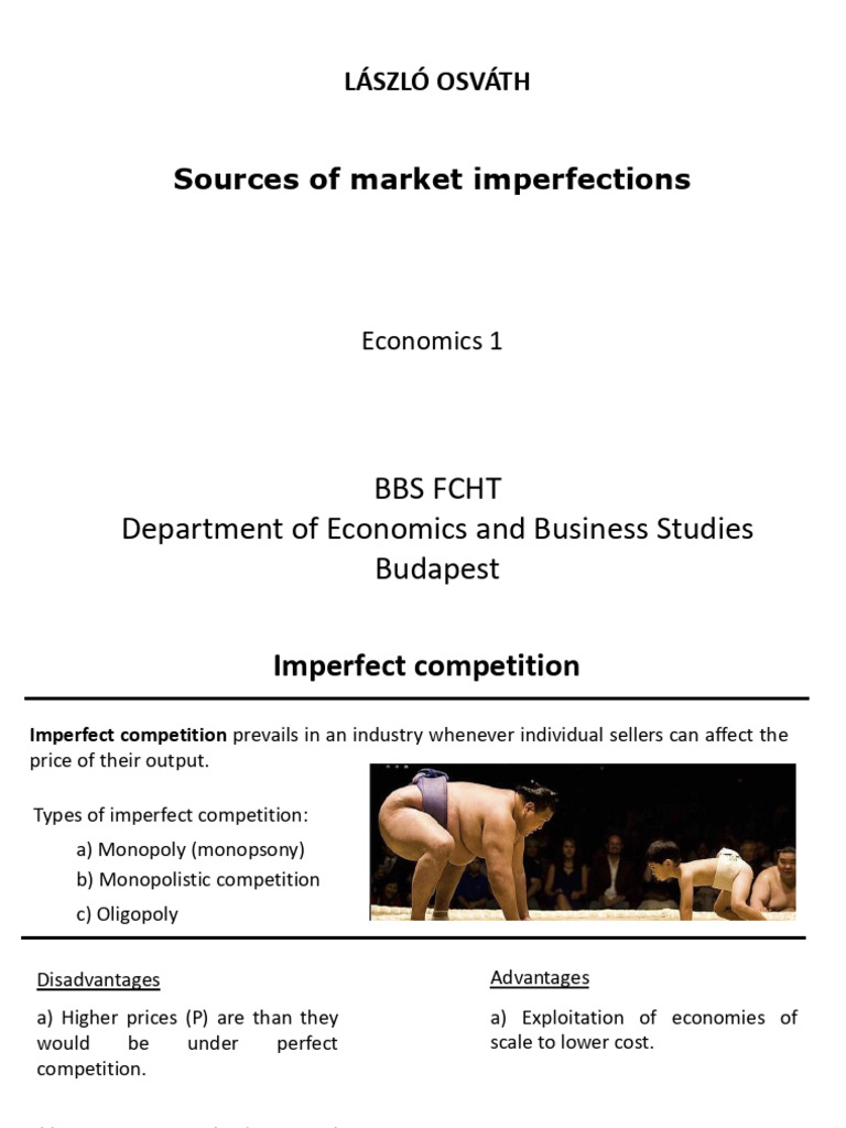 Understanding Market Imperfections in Economics | PDF | Imperfect ...