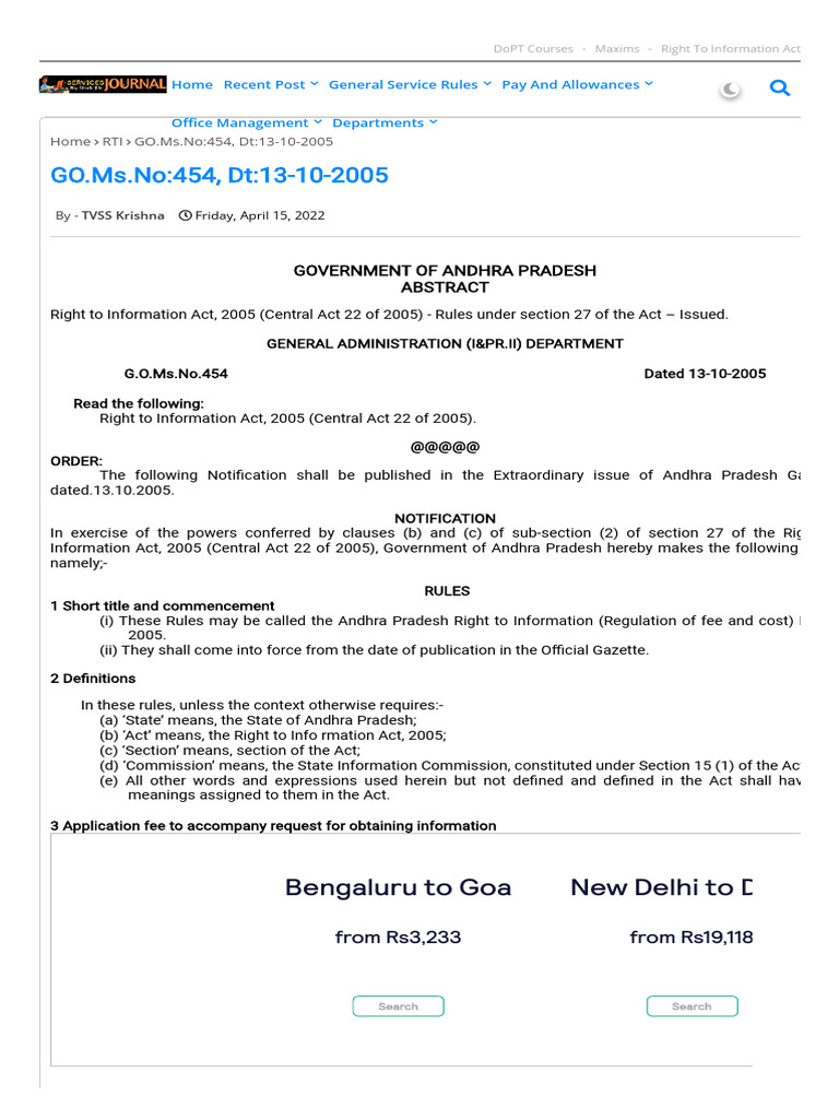 Rti Go | PDF | Finance & Money Management | Law