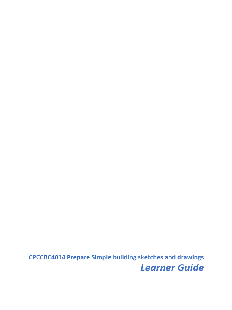 CPCCBC4014 Learner Guide. V1.21 | PDF | Drawing