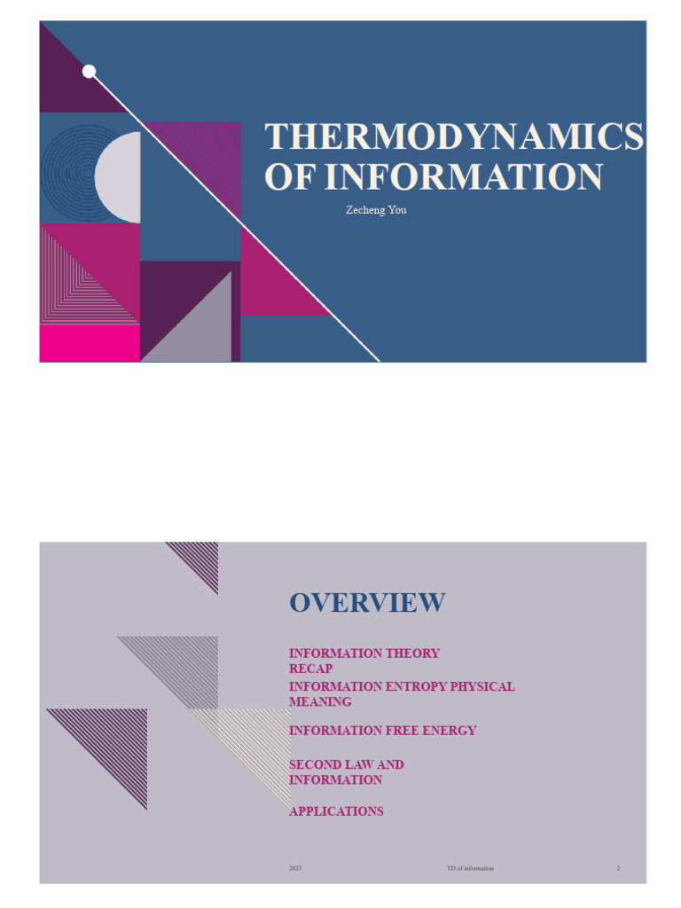 Thermody Amics OFI Formatio: Zecheng You | PDF | Non Equilibrium ...