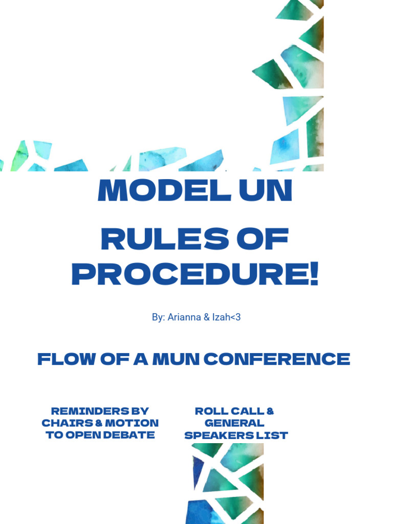 MUN Rules of Procedure Slides | PDF