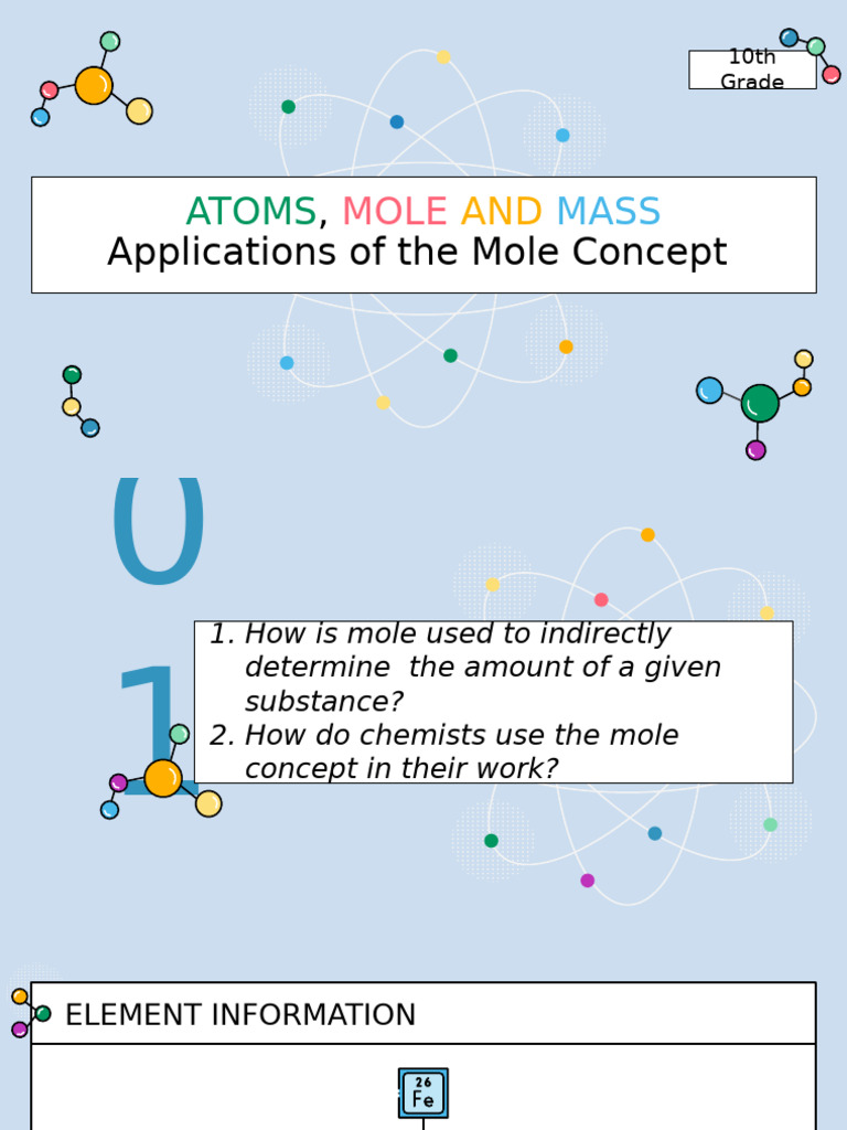 Chemistry Concepts for 10th Graders | PDF | Planets | Mole (Unit)