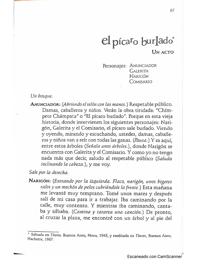 El Pícaro Burlado de Javier Villafañe | PDF
