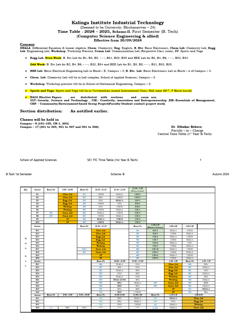 Timetable Scheme B | PDF | Technology & Engineering