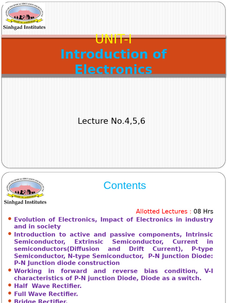 Lect No. 4,5,6 | PDF | Rectifier | Diode