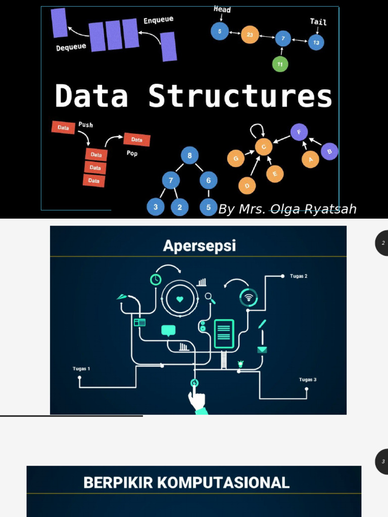 Struktur Data: Array, Stack, Queue, Linked List, Trees, Graph | PDF