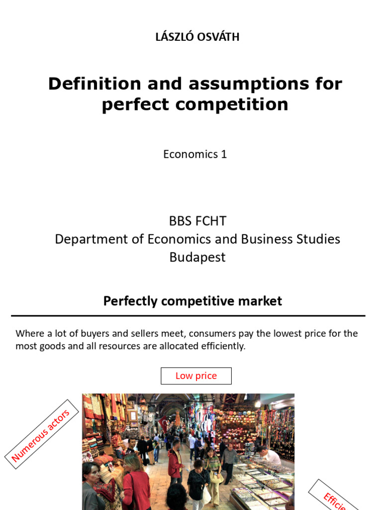 PPT Definition and Assumptions For Perfect Competition | PDF