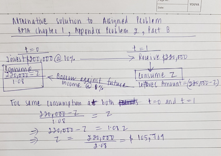1B. Alternative Solution To Chapter 1 Appendix Problem 2 (B) | PDF