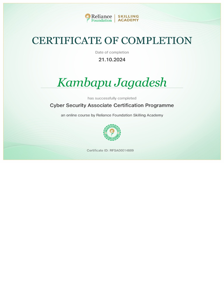 CS. Certificate | PDF