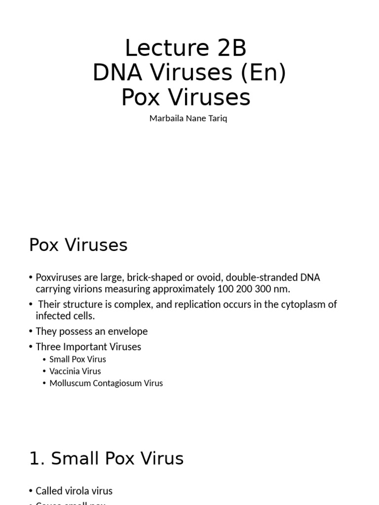 Overview of Pox Viruses and Smallpox | PDF | Virus | Smallpox