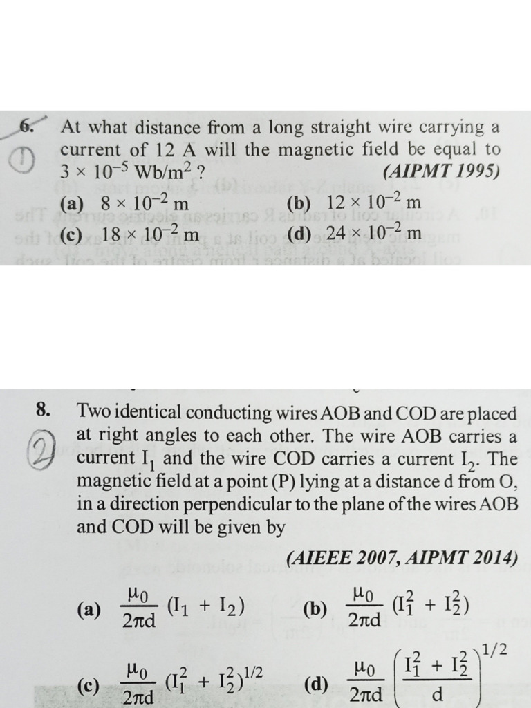 Magnetic Fields Due To Electric Current | PDF