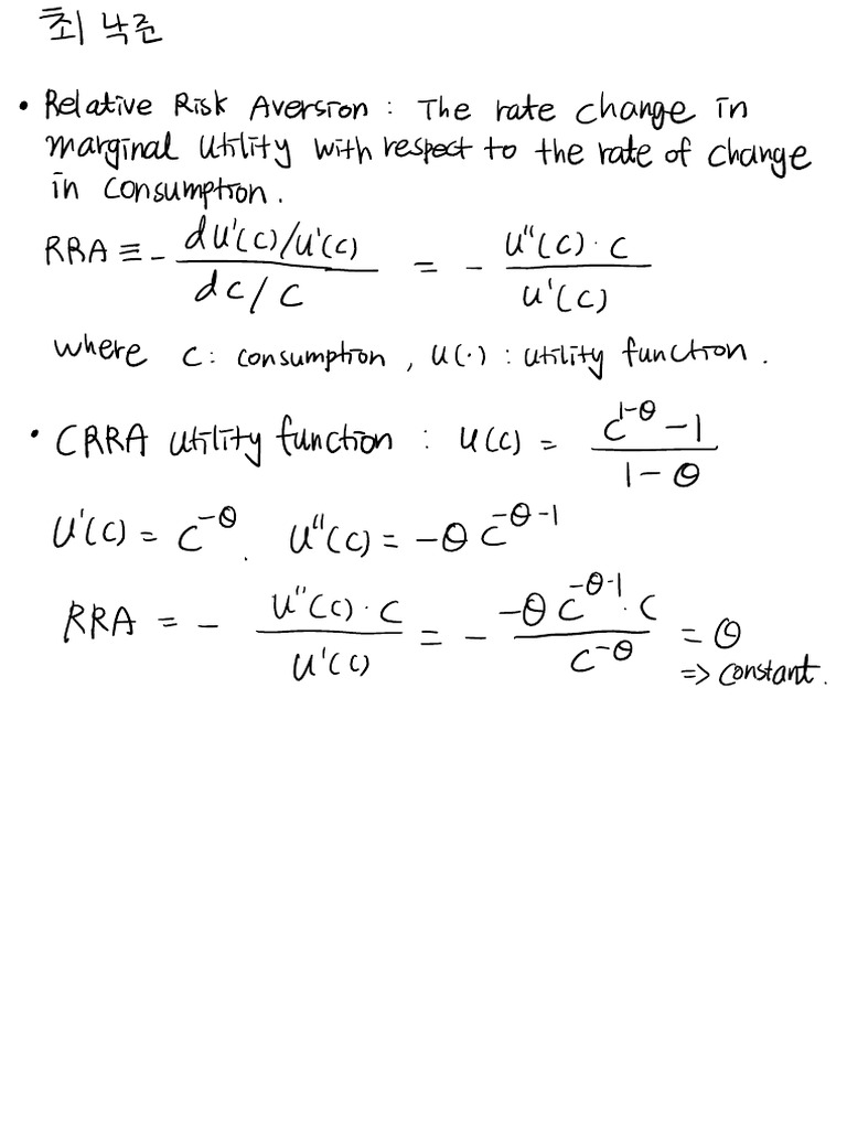 CRRA Utility Function | PDF | Consumers | Risk CRRA Utility Function | PDF | Consumers | Risk