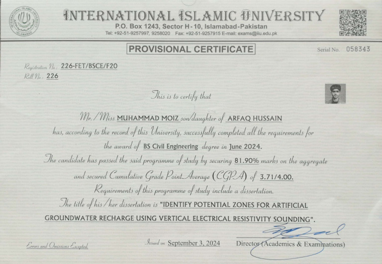Provisional Certificate | PDF