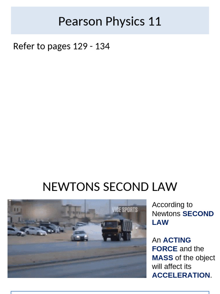 3 - Newtons 2nd Law | PDF | Force | Mass