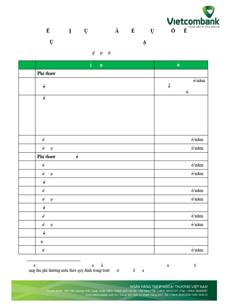 Biểu phí | PDF