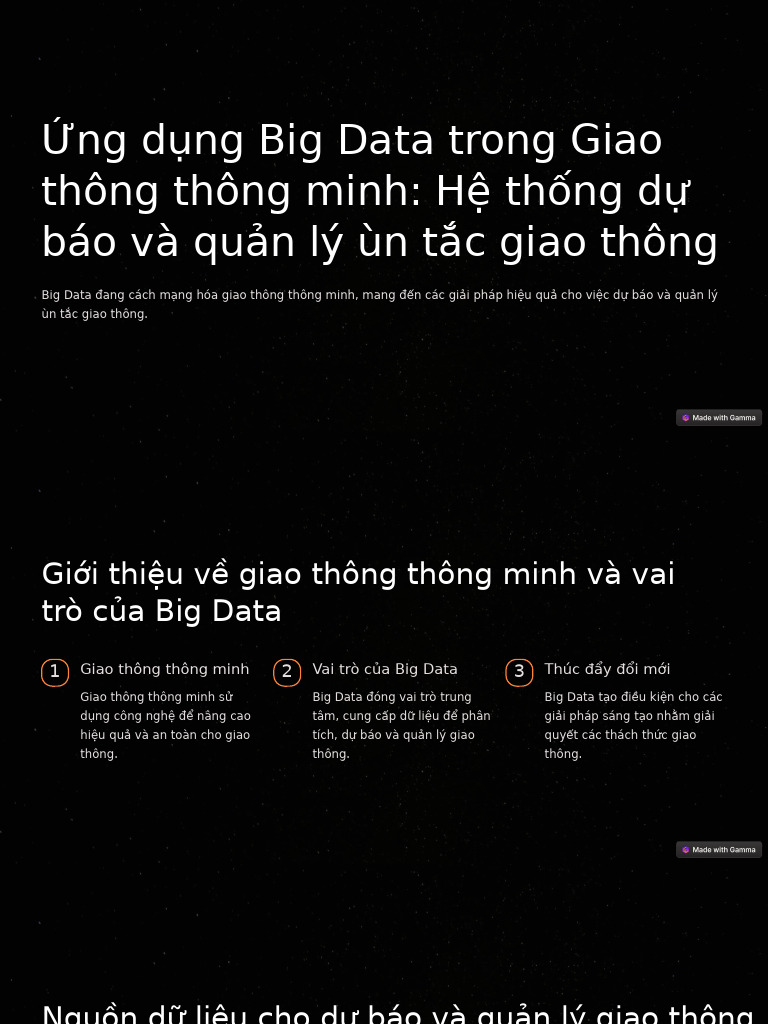 Ung Dung Big Data Trong Giao Thong Thong Minh He Thong Du Bao Va Quan Ly Un Tac Giao Thong | PDF