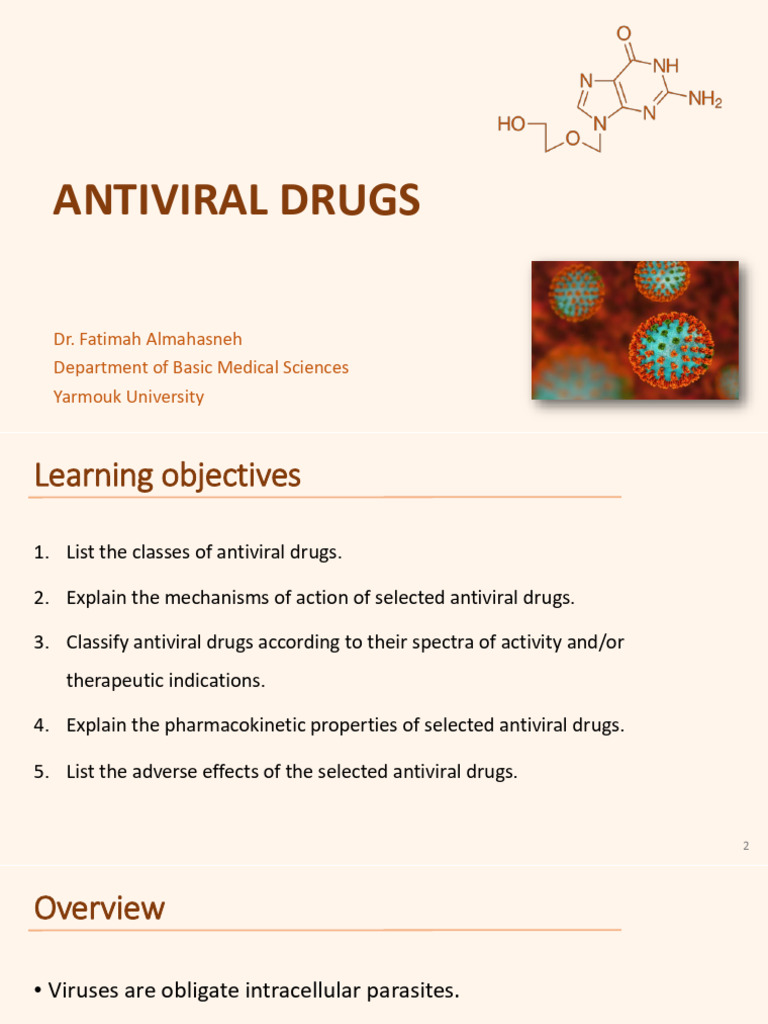 Antiviral Drug Mechanisms and Classifications | PDF | Antiviral Drug ...