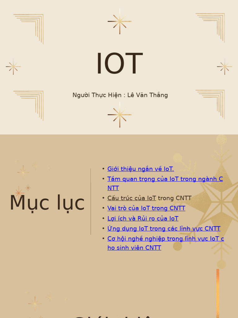 Slide Iot Lê Văn Thắng | PDF