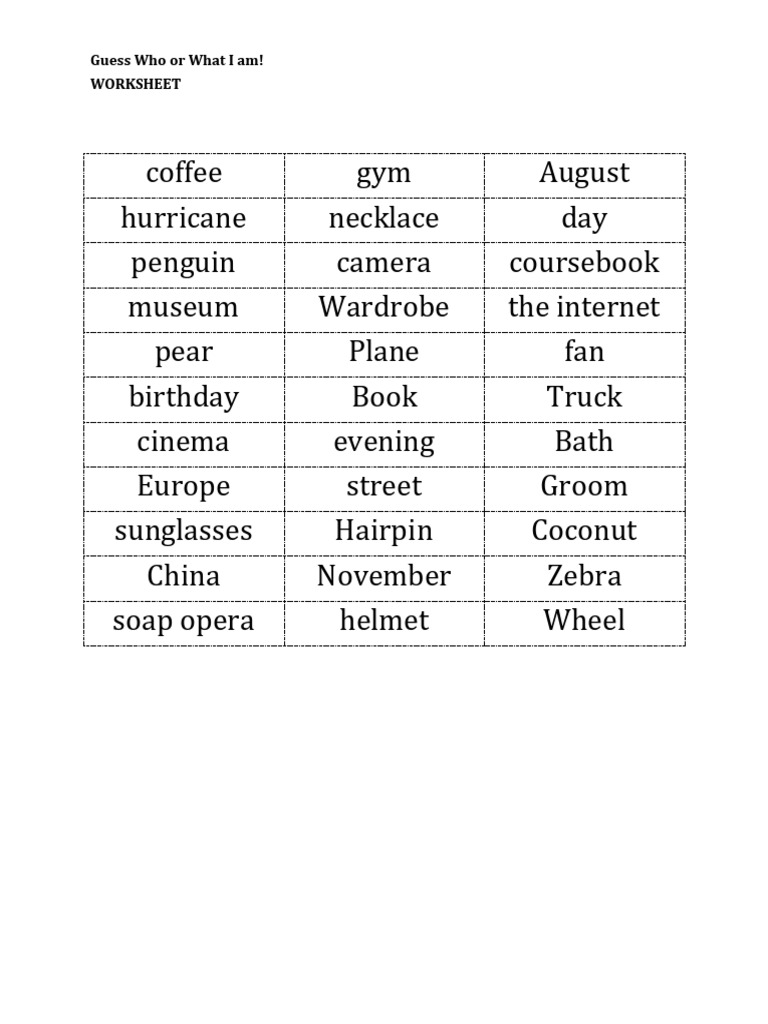 Relative Clauses Guessing Game | PDF