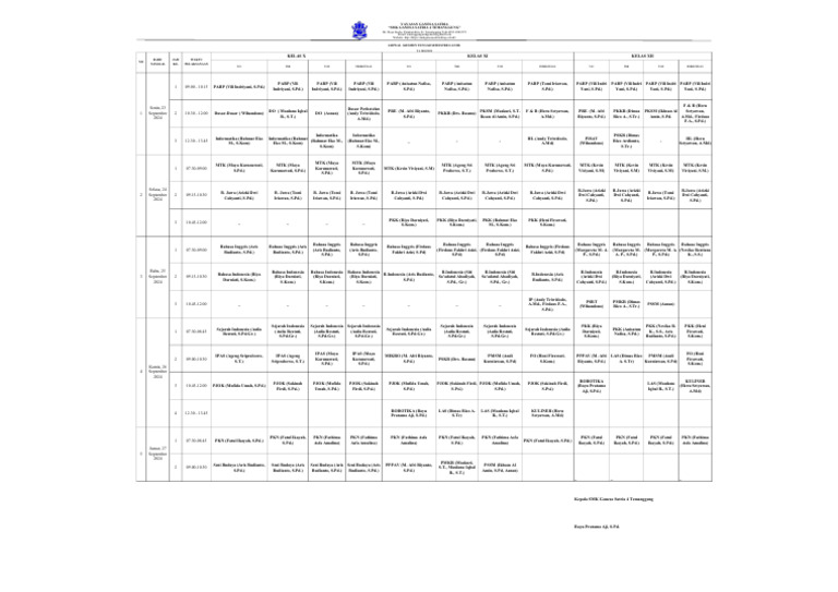 Jadwal Atsg | PDF