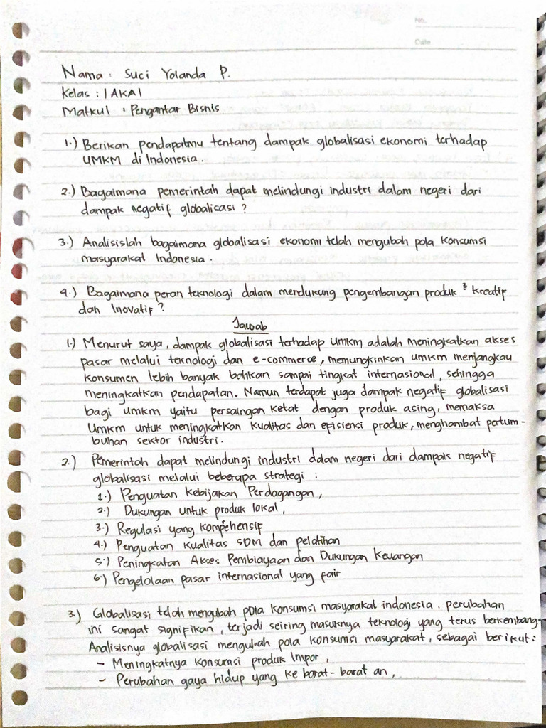 Tugas Pengantar Bisnis Suci Yolanda Putri | PDF