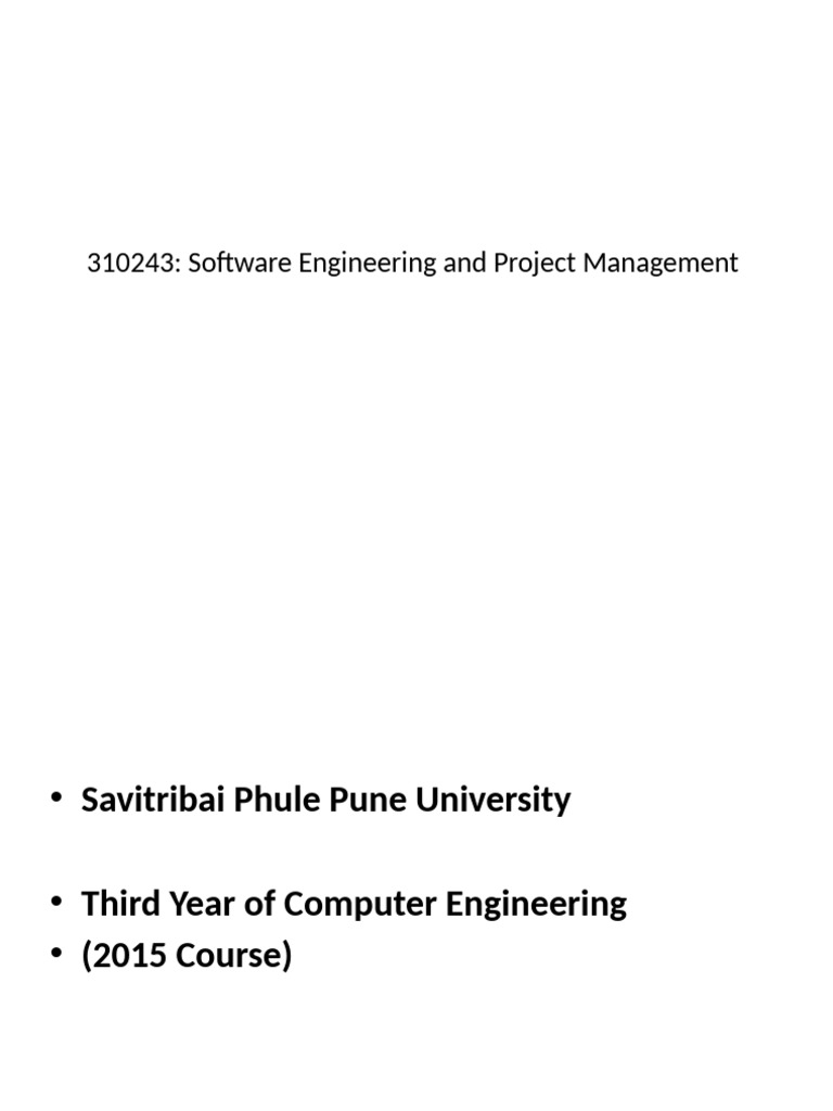 Sepm First Lecture PPT | PDF | Agile Software Development | Software ...