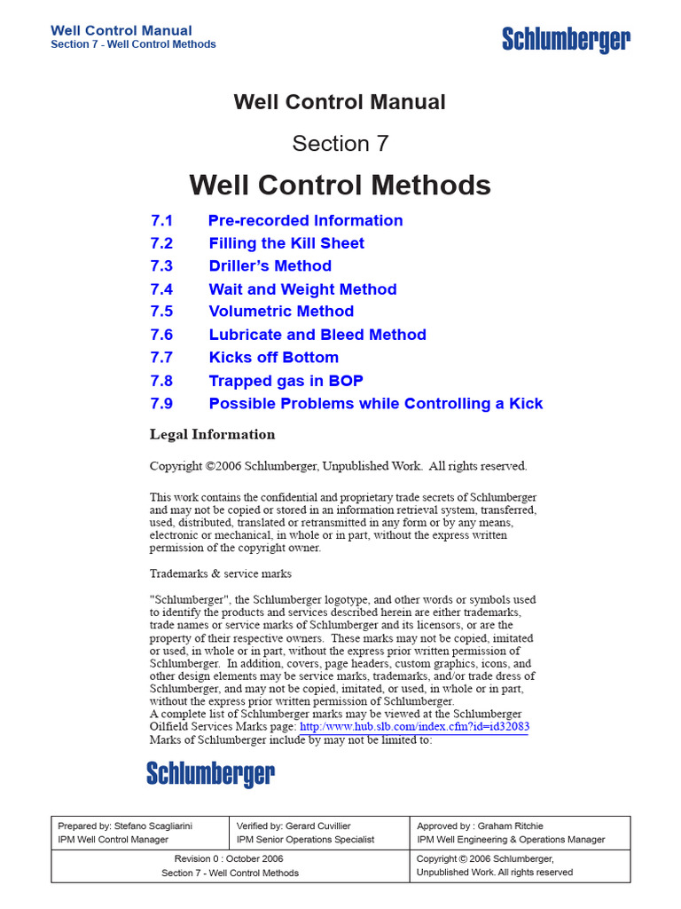 Sec07 - Well Control Methods 3015331 01 | PDF | Casing (Borehole)