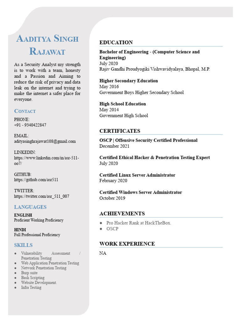 Aaditya Singh Rajawat | PDF | Computers