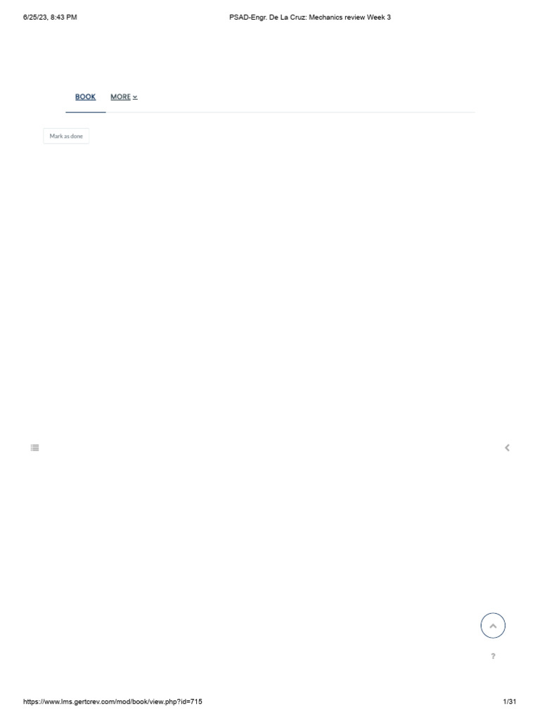 PSAD - Mechanics Review Week 3 | PDF