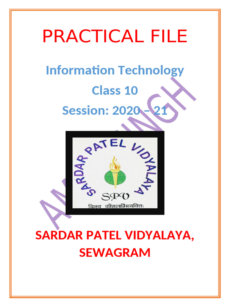 It Practical File Aman Singh | PDF | Graphical User Interfaces | Software