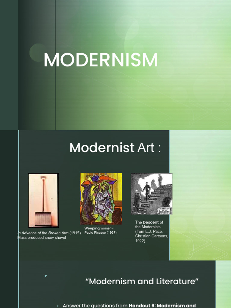 Modernism and Naturalism | PDF | Poetry | Modernism