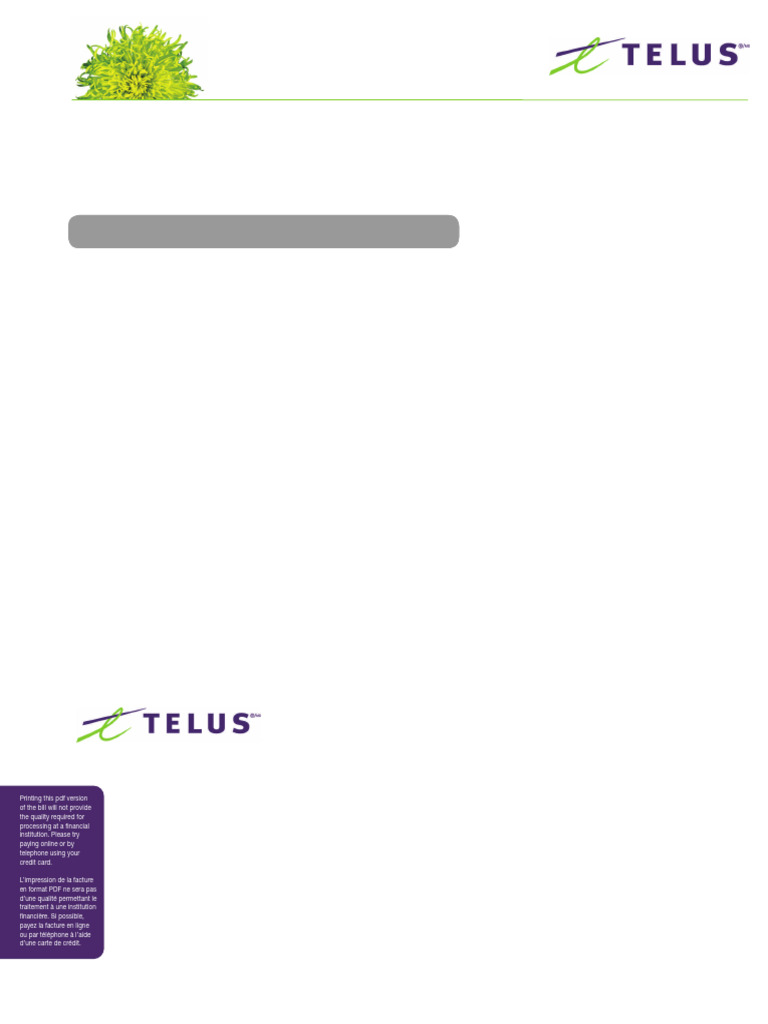 TELUS Bill: Online Payment Advised | PDF | Payments | Credit Card