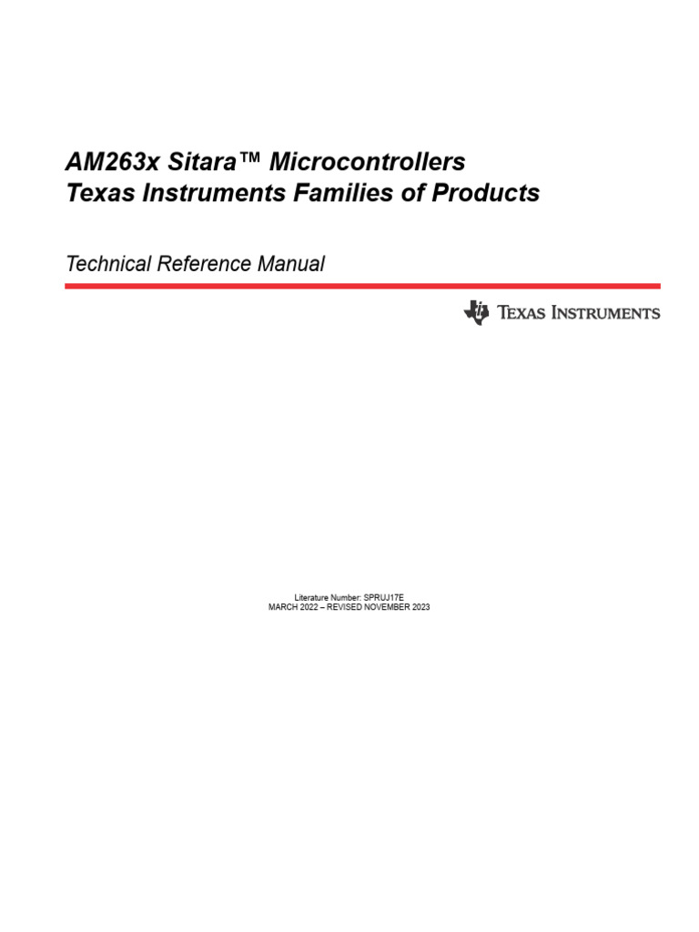 Am263x TRM | PDF | Microcontroller | Booting