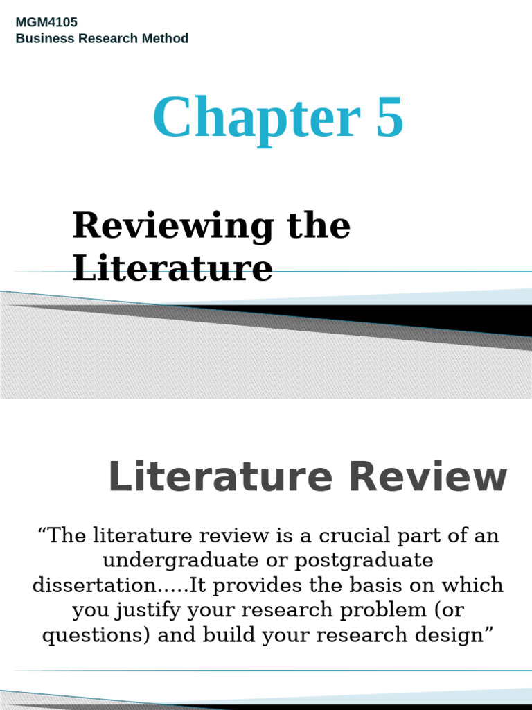 Chap5 - Literature Review - Revised | PDF | Methodology | Literature Review