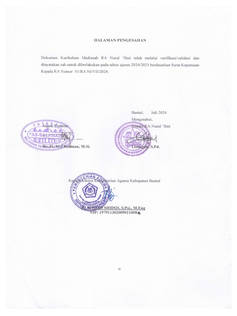 Hal Pengesahan Ikm | PDF