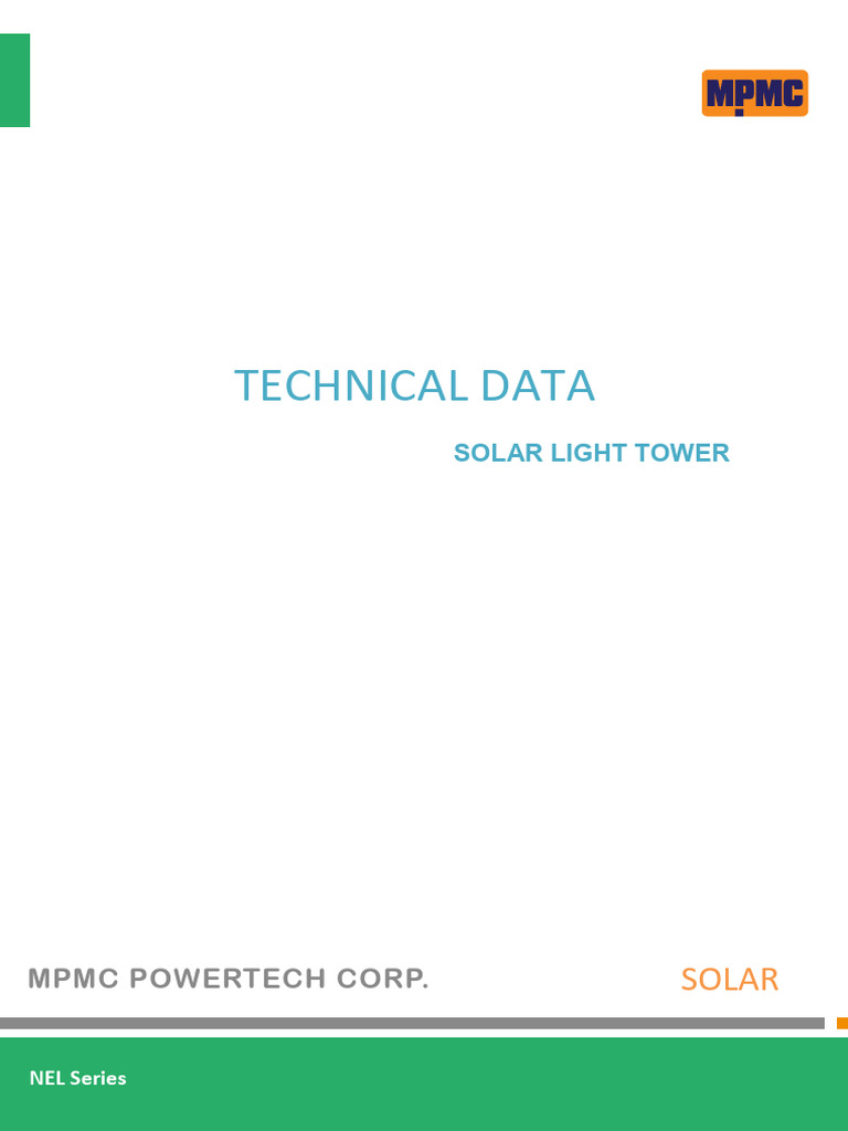 Solar Lighting Tower Specification | PDF | Solar Power | Lighting