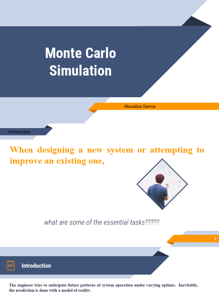 Monte Carlo Simulation: Monalisa Sarma | PDF | Probability Distribution ...