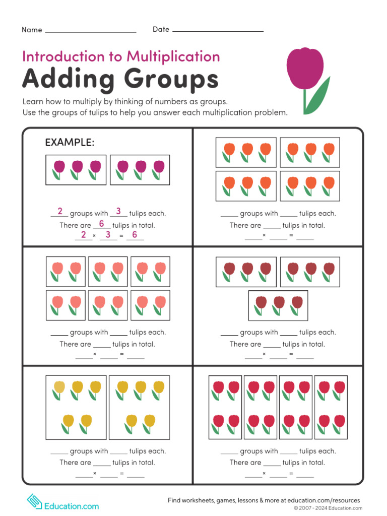 Intro Multiplication Adding Groups | PDF | Language Arts & Discipline ...