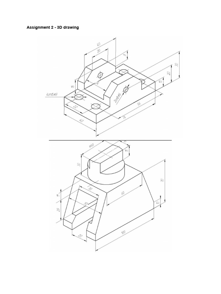 Assignment 2 - 3D Drawing | PDF