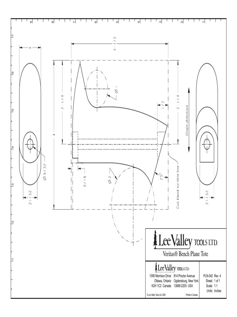 Tote Template For Veritas Bench Planes C 01 e | PDF | Drill | Adhesive