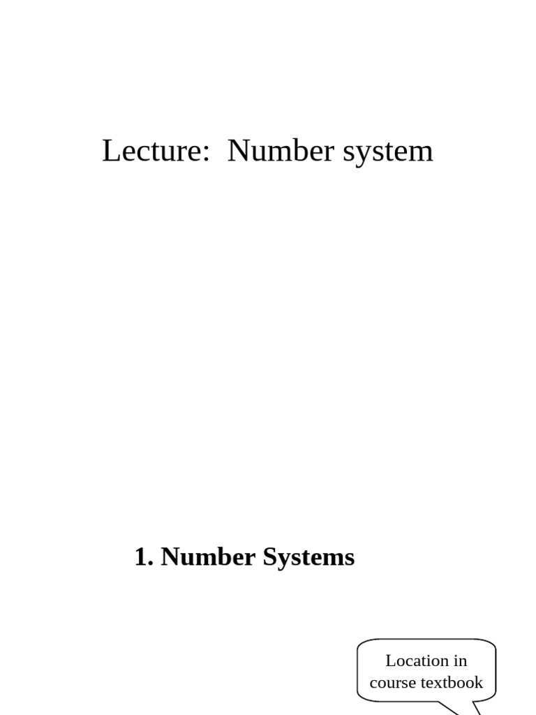 01 NumberSystems | PDF | Lexicology | Numbers