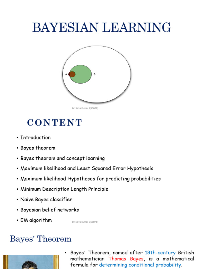 8-Probability Theory Cont''d and BAYESIAN LEARNING-01!08!2024 | PDF | Bayesian Inference ...