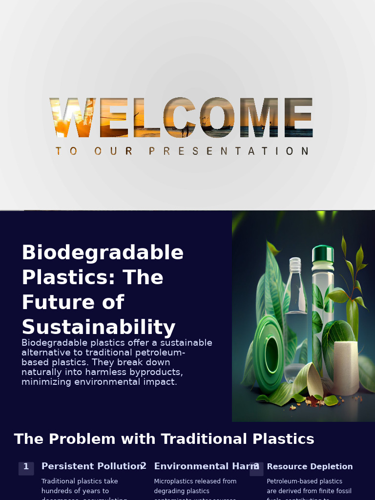 Biodegradable Plastics: Sustainable Future | PDF | Biodegradation | Plastic